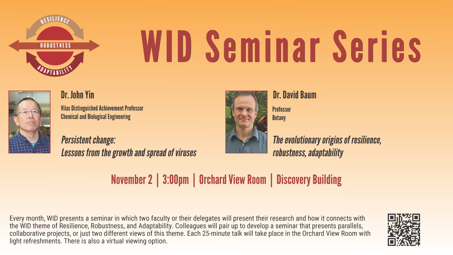 WID Seminar Series – Wisconsin Institute for Discovery